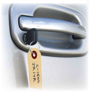 Manila key tags with 7/8" ring inserted | Paper Roll Supplies | 800-243 ...