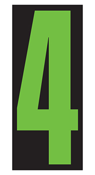 Number window sticker | Paper Roll Supplies | 800-243-5877