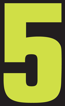 Number window sticker | Paper Roll Supplies | 800-243-5877