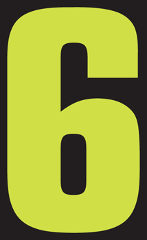 NUMBER WINDOW STICKER | Paper Roll Supplies | 800-243-5877