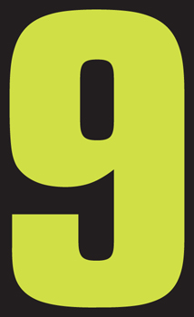 NUMBER WINDOW STICKER | Paper Roll Supplies | 800-243-5877