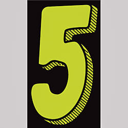 Number window sticker | Paper Roll Supplies | 800-243-5877