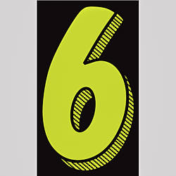 Number window sticker | Paper Roll Supplies | 800-243-5877