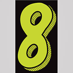 Number window sticker | Paper Roll Supplies | 800-243-5877