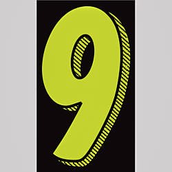 Number window sticker | Paper Roll Supplies | 800-243-5877