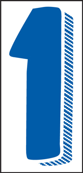 Number window sticker | Paper Roll Supplies | 800-243-5877