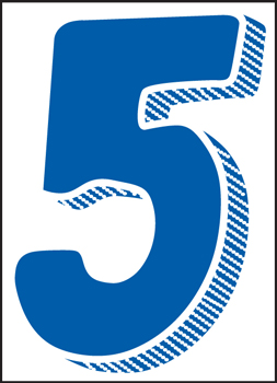 Number window sticker | Paper Roll Supplies | 800-243-5877