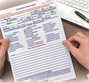 Truform™ brand - pre-service check in - form ro-100 | Paper Roll ...