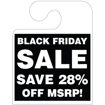 Custom mirror hang tags | Paper Roll Supplies | 800-243-5877