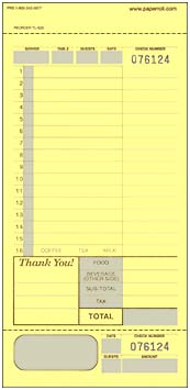 3-part guest check | Paper Roll Supplies | 800-243-5877